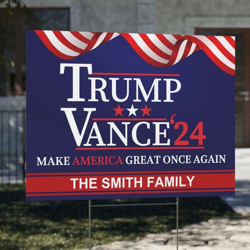 Trump Vance 2024 Yard Sign, Trump Supporters Yard Sign | eBay