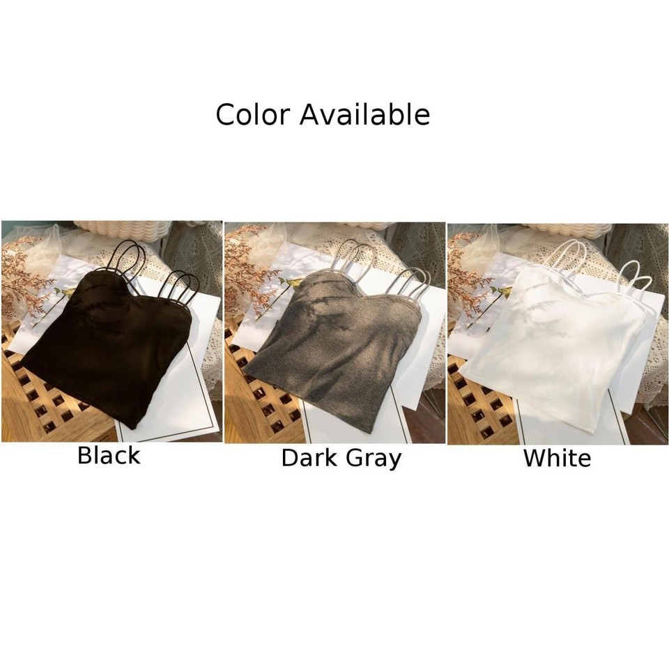 Basic Style Womens Suspenders Vest with Cross Back and Chest Pad Detail ...