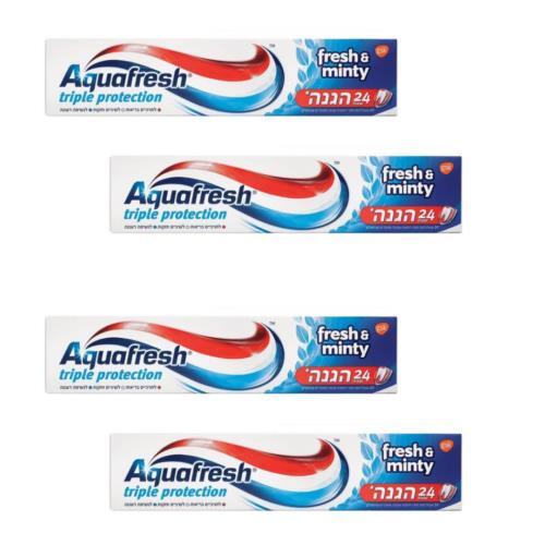 4X Aquafresh Fresh & Minty Toothpaste 24 Hours Triple Protection 100 ml 3.5 oz | eBay