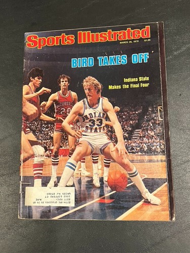 Larry Bird "Bird Takes Off" Sports Illustrated 3/26/79 Indiana St ...