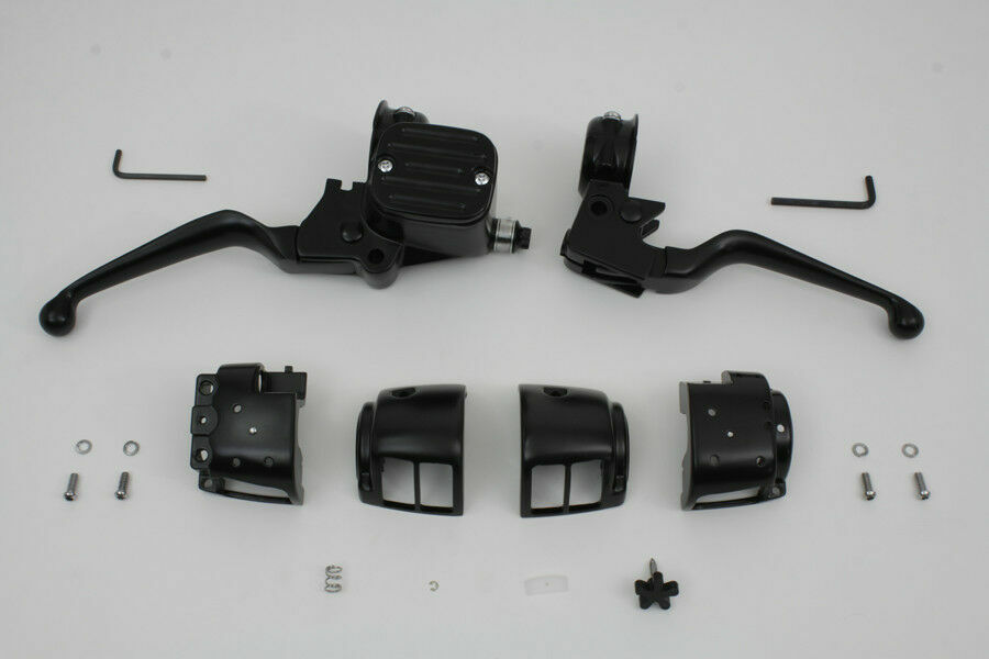 Contour Style Handlebar Control Kit Black for Harley Davidson by V-Twin ...