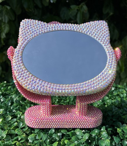 Blinged Out Diamond Crystal Hello Kitty Makeup Mirror Done By Hand ...