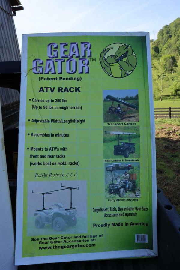 New Gear Gator ATV 4 wheeler Top Storage Cargo Hunting Rack & Basket ...
