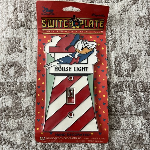 RARE SEALED Vintage Disney Donald Duck House Light Switch Plate Cover ...
