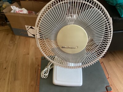 Vintage Windmere Table Fan ModelKD 12 White 3 Blade 3 Speed Tilt ...
