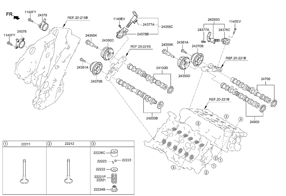 ⭐Genuine⭐ Oil Control Valve EX LH RH SET 243603CAA2 243603CAB2 for ...