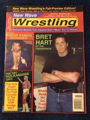 NOV 1996 NEW WAVE WRESTLING MAGAZINE BRET HART RAZOR RAMON HULK HOGAN ...
