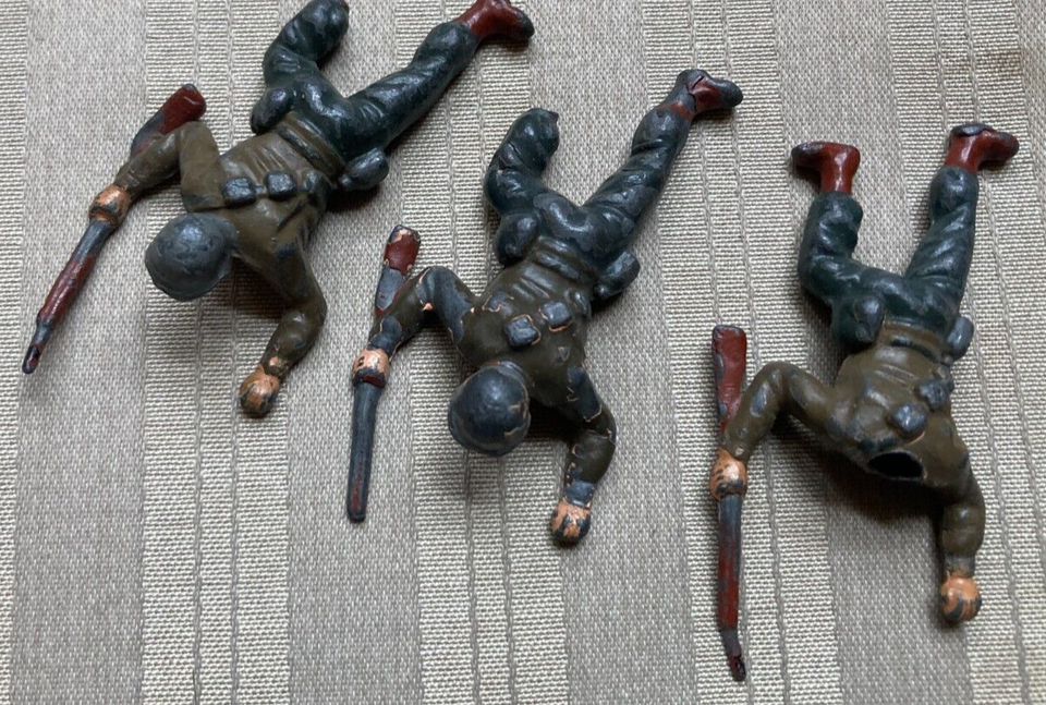 Vintage 1950s Timpo 54mm Hollow Cast Lead U.S. WW2 Soldiers for Repair ...