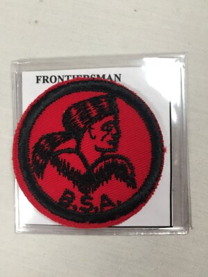 Frontiersman Red Black Gum Back Patrol Medallion BSA Patch | eBay