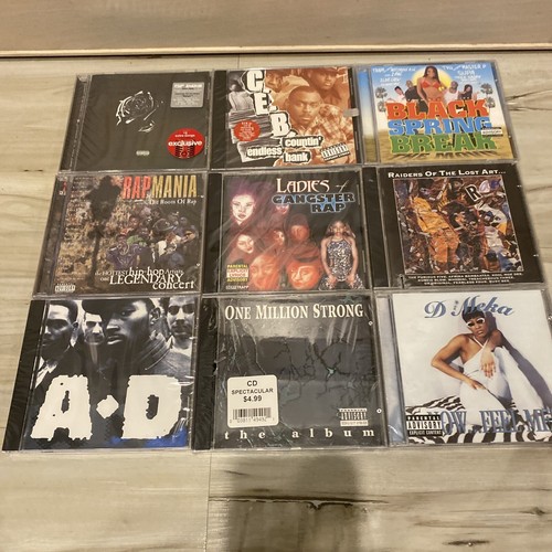 9 NEW HIP HOP CD LOT POP SMOKE LADIES OF GANGSTER RAP D MEKA AD CEB RAP ...