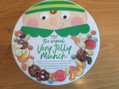 EMPTY M&S Collectible Tin The Original Very Jelly Munch Christmas Elf ...