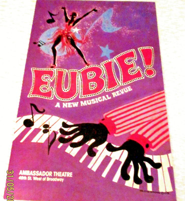 Eubie Musical Revue Theater Broadway Window Card Poster 14" x 22" | eBay
