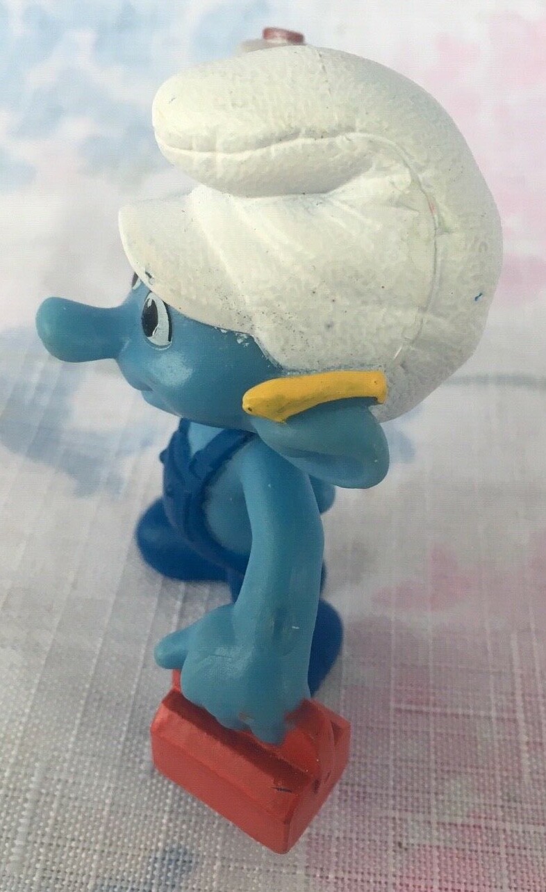 2013 McDonald's SMURFS 2 - HANDY SMURF Figure Happy Meal Toy PVC Hammer ...