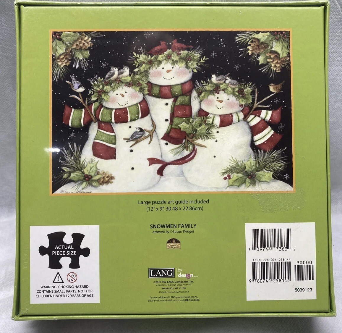 Lang "Snowmen Family" 500pc Jigsaw Puzzle Christmas Holiday NEW Sealed ...