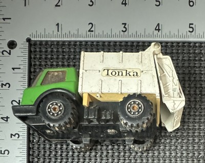 Vintage Mini Tonka Trash Garbage Truck Green & White Japan 4" Steel | eBay