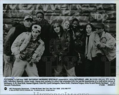 1993 Press Photo Brad Stoll, Dule Hill and Cyndi Cartagena star on ...