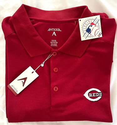 Cincinnati Reds MLB Sport Polo Golf Shirt Size 3XL Short Sleeve Button ...