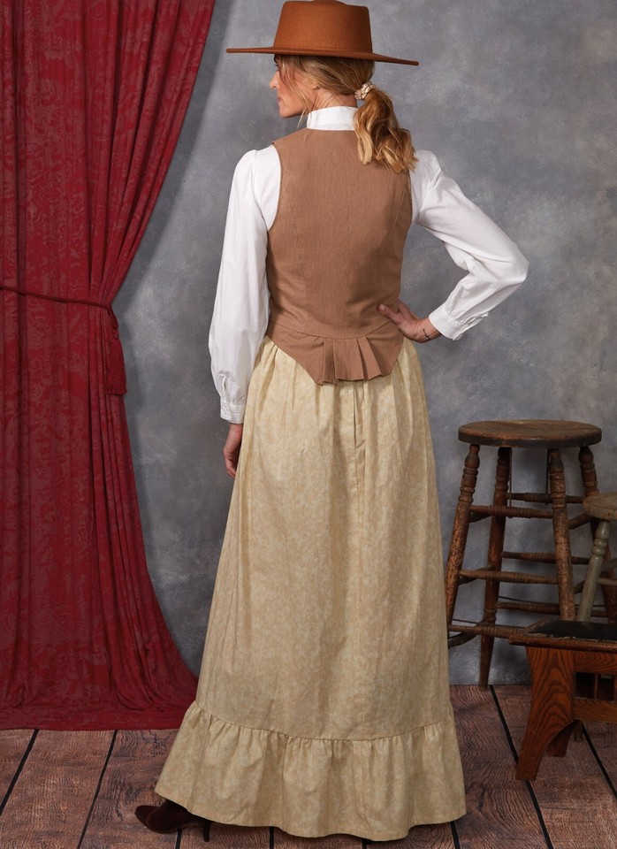 McCall's 1883 Series Historical Western Costume Vest Blouse Skirt ...