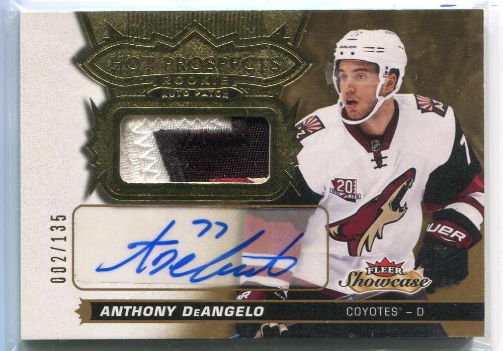2016-17 Fleer Showcase 176 Anthony DeAngelo Rookie Patch Auto 2/135 | eBay