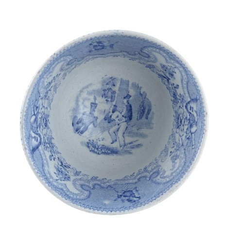 c1850 Texian Campaigne Cup Blue Transferware Staffordshire James Beech ...