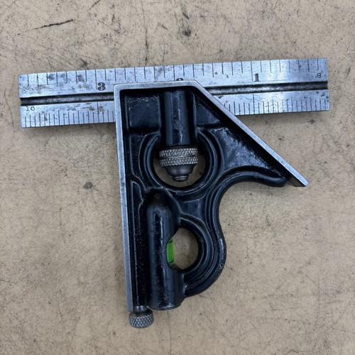 Vintage machinist Union Tool Co. Combination Square 4” No.4 Grad USA | eBay
