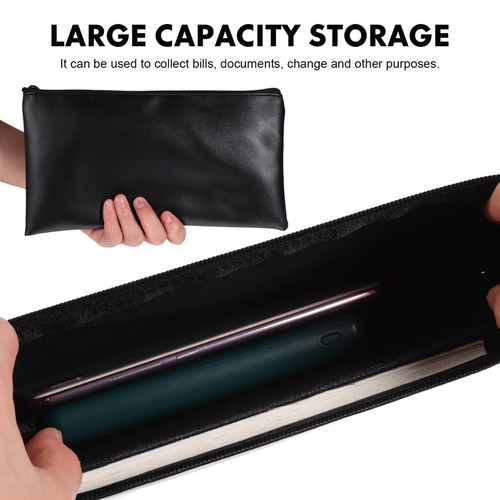 2 Pcs Money Bags for Cash Deposit Money Coin Bags Receipt Pouches ...