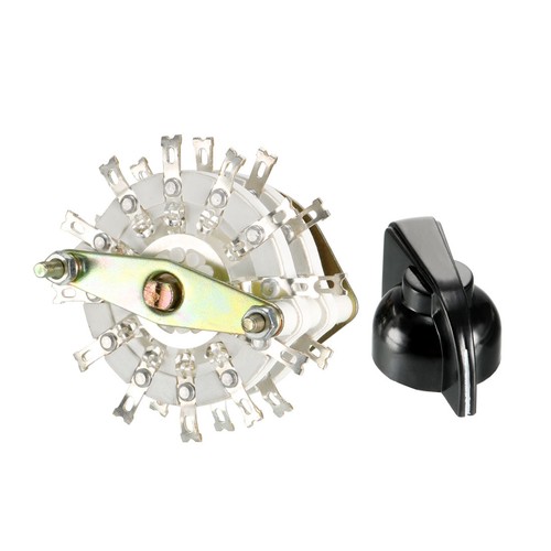 4P5T 4 Pole 5 Position 2 Deck Band Channel Rotary Switch Selector with ...