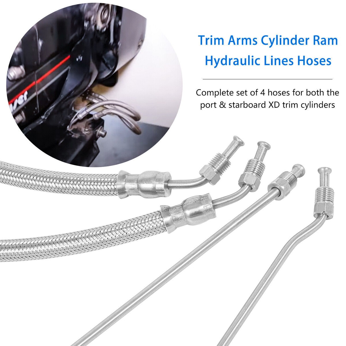 Trim Cylinder Repair Kit Trim Tilt Hydraulic Hose Kit For Mercruiser ...