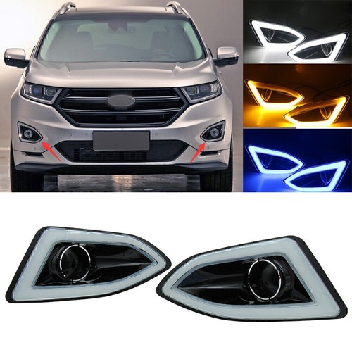 2x LED DRL Daytime Running Lights Fit Ford Edge 2015-2018 2017 2016 ...