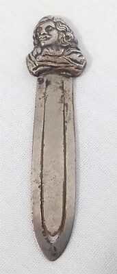 Vintage Metal Bookmark Head Bust Literature Author Who is it | eBay