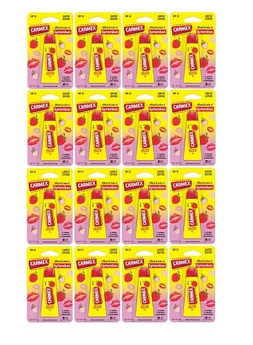 12 x Carmex Strawberry Liptember Moisturising Lip Balm 10g | eBay