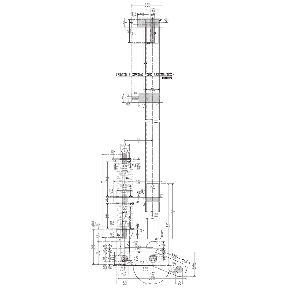 Custom Chopper Springer Fork Blueprints / Inverted Reverse Style | eBay