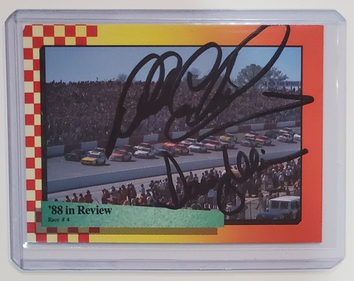 Dale EARNHARDT SR Davey ALLISON Signed 1989 J R Maxx card #104 Global ...