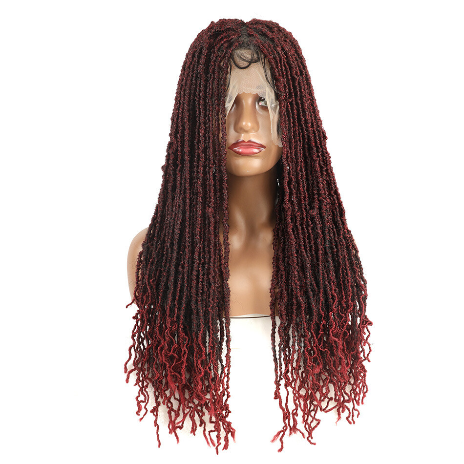 32" Goddess Locs Full Lace Wig for Black Women Faux Locs Dreads Wig w ...