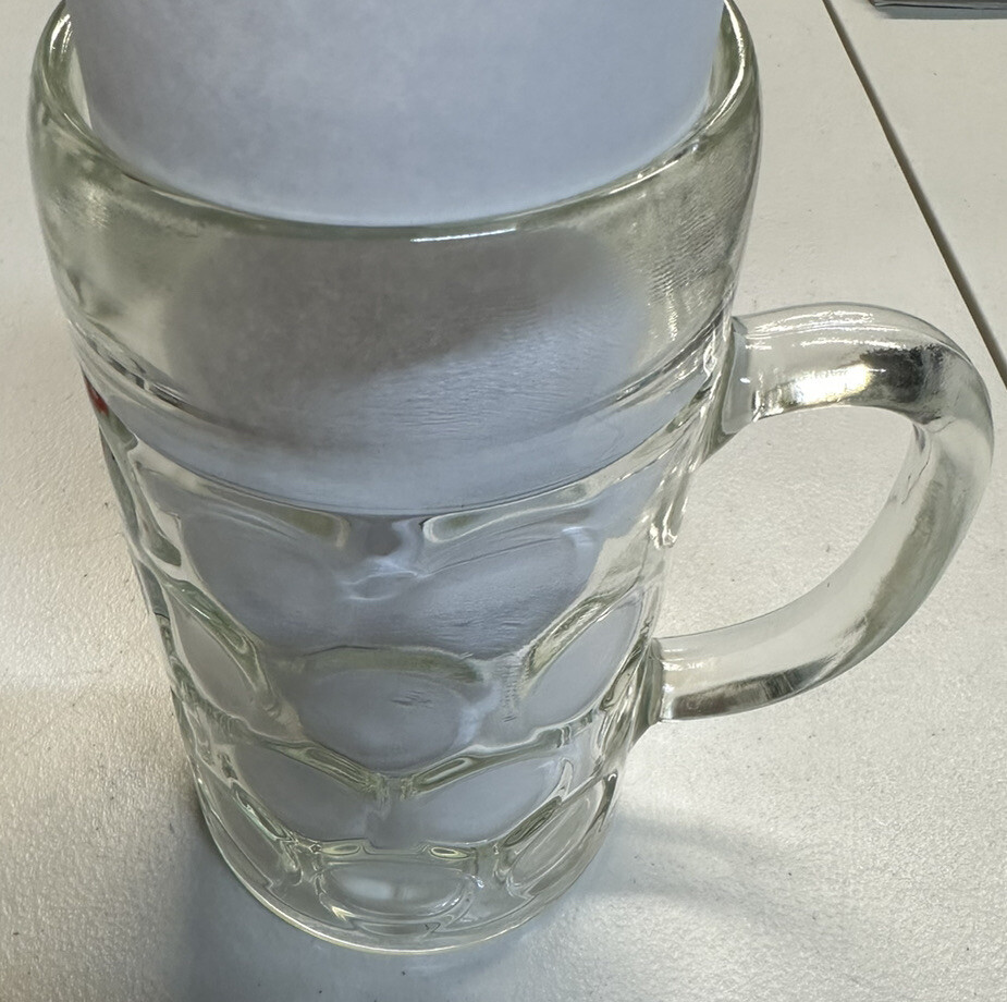 VTG Large 40 Ounces Heineken Red Star Dimpled Glass Mug NO Chips or ...