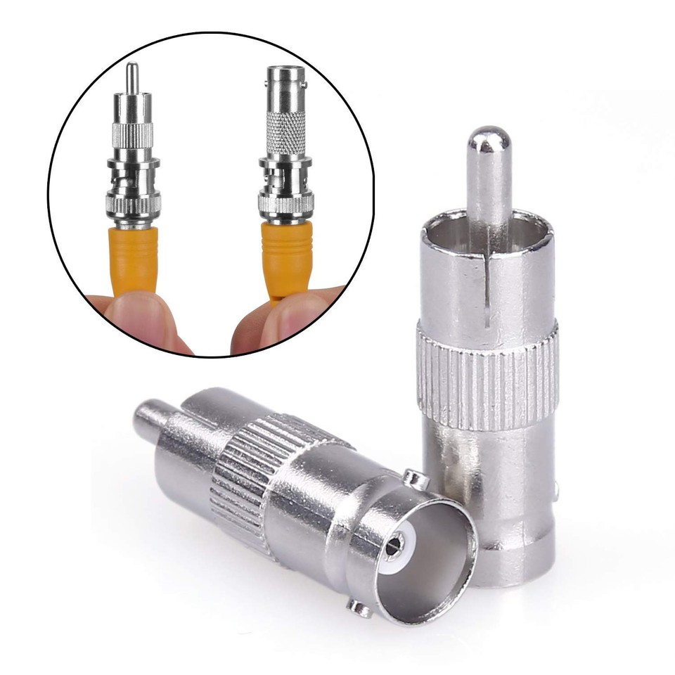 50ft BNC Video Power Cable 8-Pack CCTV DVR 16 BNC Connectors & 100 ...