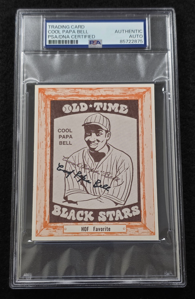 1976 JAMES COOL PAPA BELL Signed Douglas Bell Card-NEGRO LEAGUES-GRAYS ...
