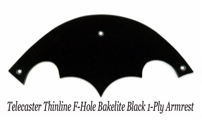 Telecaster Tele Thinline 1-Ply Bakelite Black Guitar Armrest for Fender ...