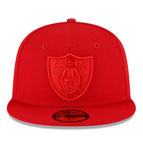 New Era Las Vegas Raiders Red 5950 Fitted Hat NFL Color Pack Scarlet ...