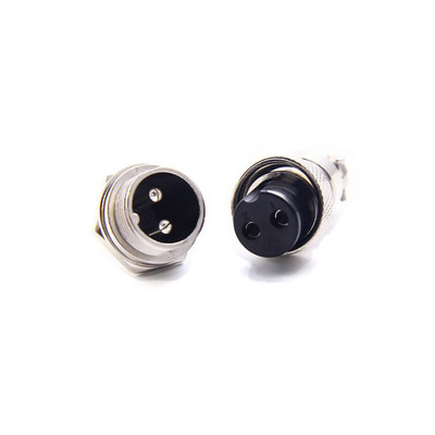 Gx16-2 2 Pin 16mm Screw Type Electrical Plug Socket Connector Aviation ...