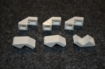 (6) 1x2 White Tile w/ 45 Degree Slope 1 Side Bricks ~ New Lego Parts | eBay