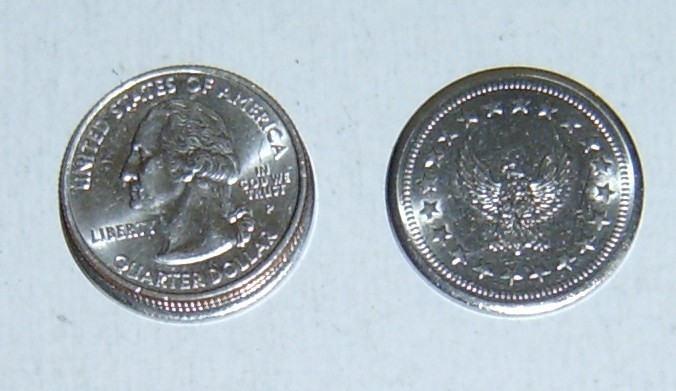 150 STAINLESS LIBERTY/EAGLE TOKENS FOR PACHISLO SKILL SLOT MACHINES ...