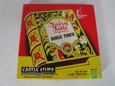 Comedy 8mm Castle Films "Bongo Punch" Cartoon B/W Silent Super 8 | eBay
