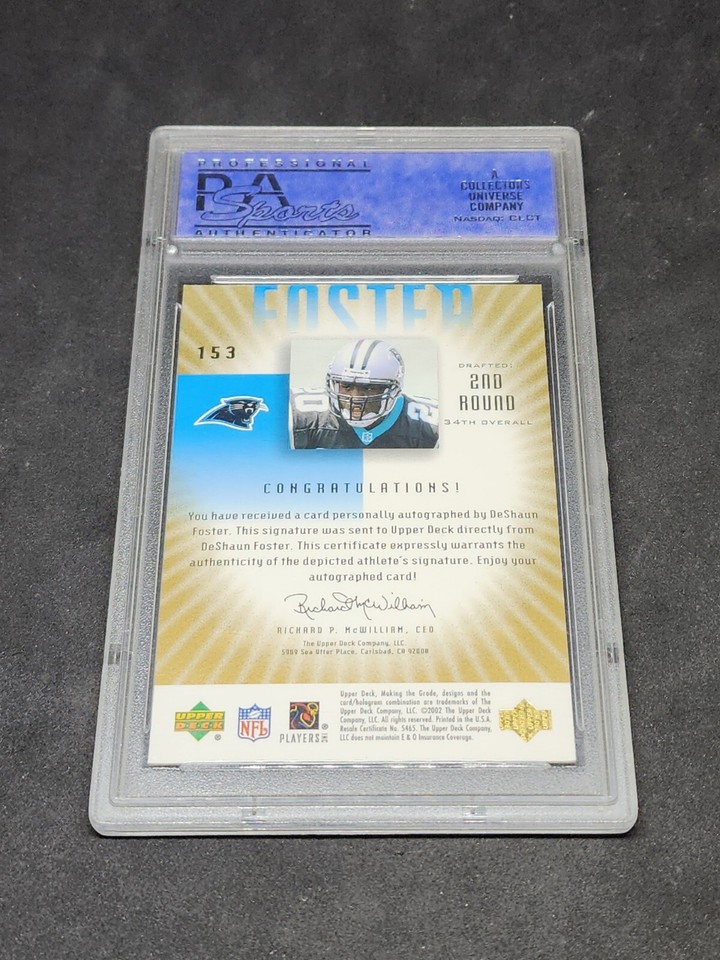 DeShaun Foster 2002 UD "Making the Grade" Rookie Autograph Serial #/75 ...