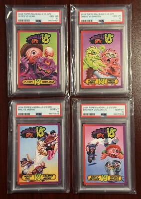 2024 Topps Garbage Pail Kids Madballs vs GPK Card Set PSA 10 RARE ...