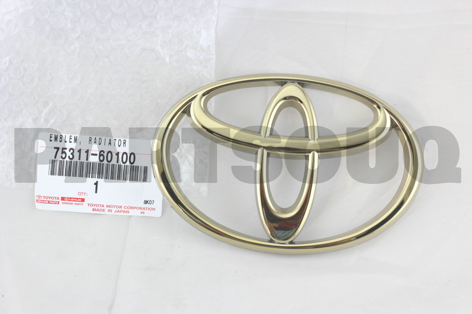 7531160100 Genuine Toyota EMBLEM, RADIATOR GRILLE (OR FRONT PANEL ...