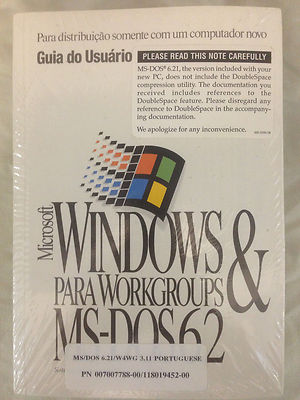 Portuguese Microsoft Windows for Workgroups 3.11 & MS-DOS 6.21 ...