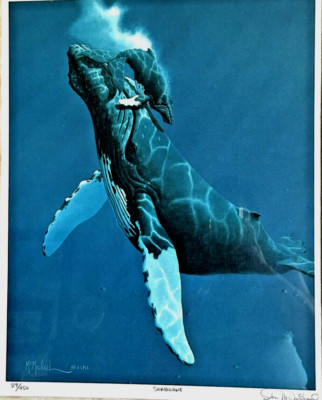 Don McMichael Whale Serigraph “ SEABORNE” Signed, Numbered 89/450 ...