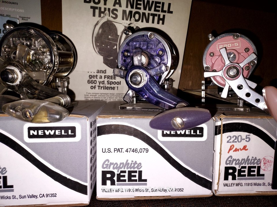 Rare Custom Red Newell Reel - R338-5 . CUSTOM HANDLE/KNOB / BARS / BASE ...