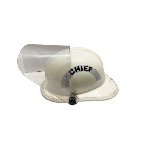Vintage Fire Chief White Firefighter Helmet w/ Eye Shield | eBay